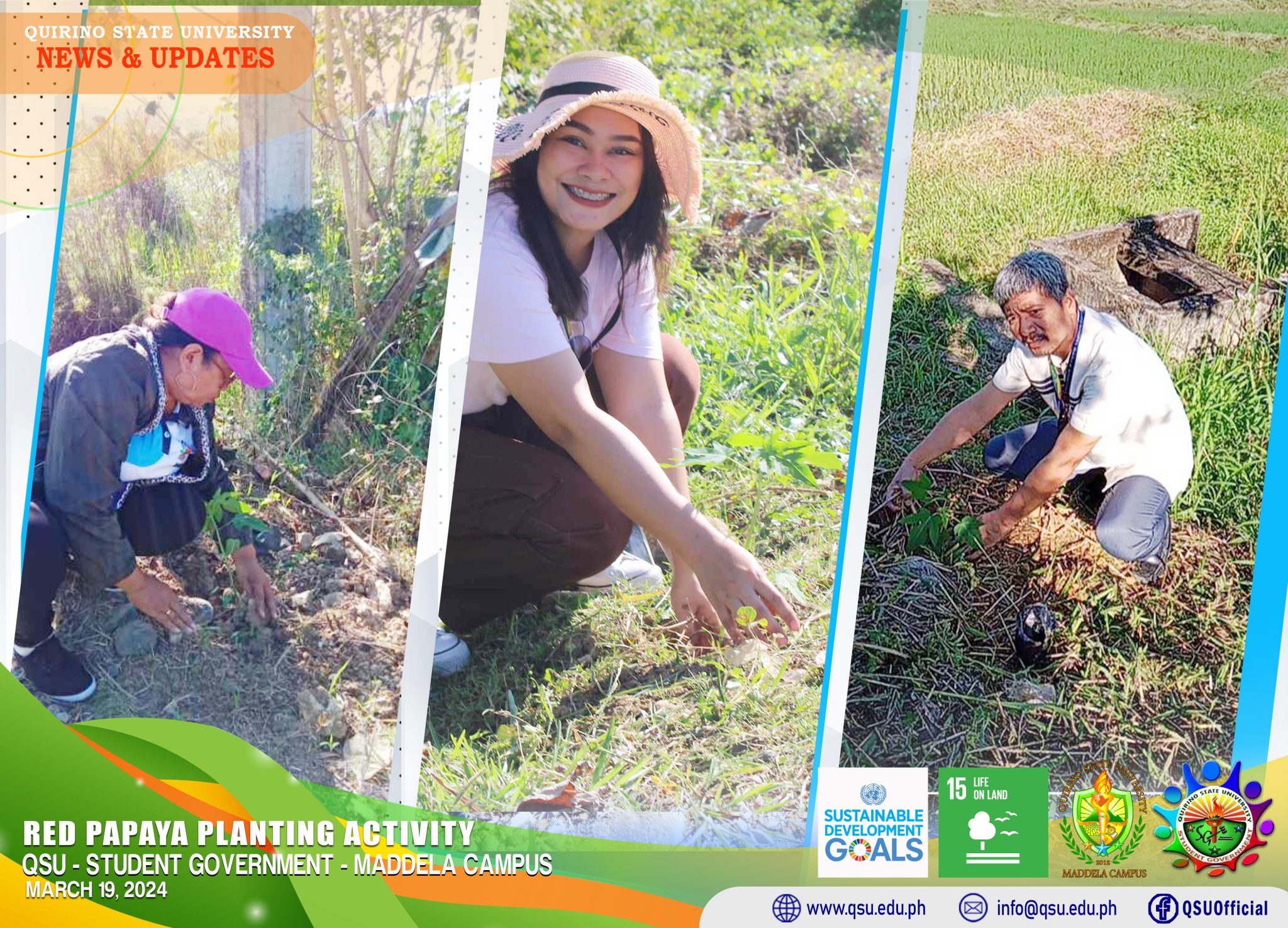 QSU MADDELA CAMPUS PLANTS PAPAYA, THE ECO-FRIENDLY WAY | Quirino State ...