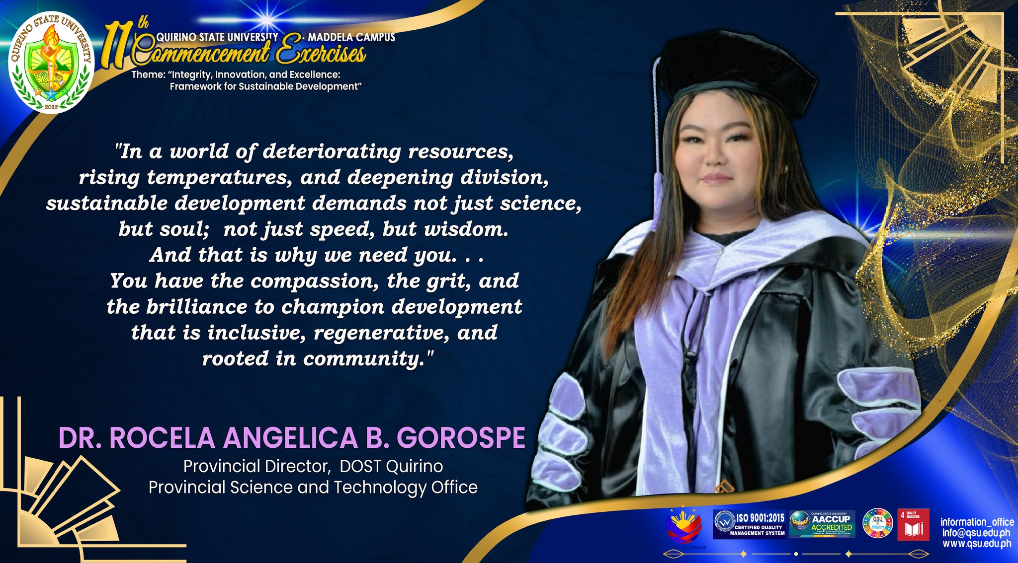 𝐇𝐈𝐆𝐇𝐋𝐈𝐆𝐇𝐓𝐒 𝗜 11th Commencement Exercises of QSU Maddela Campus | Quirino State University